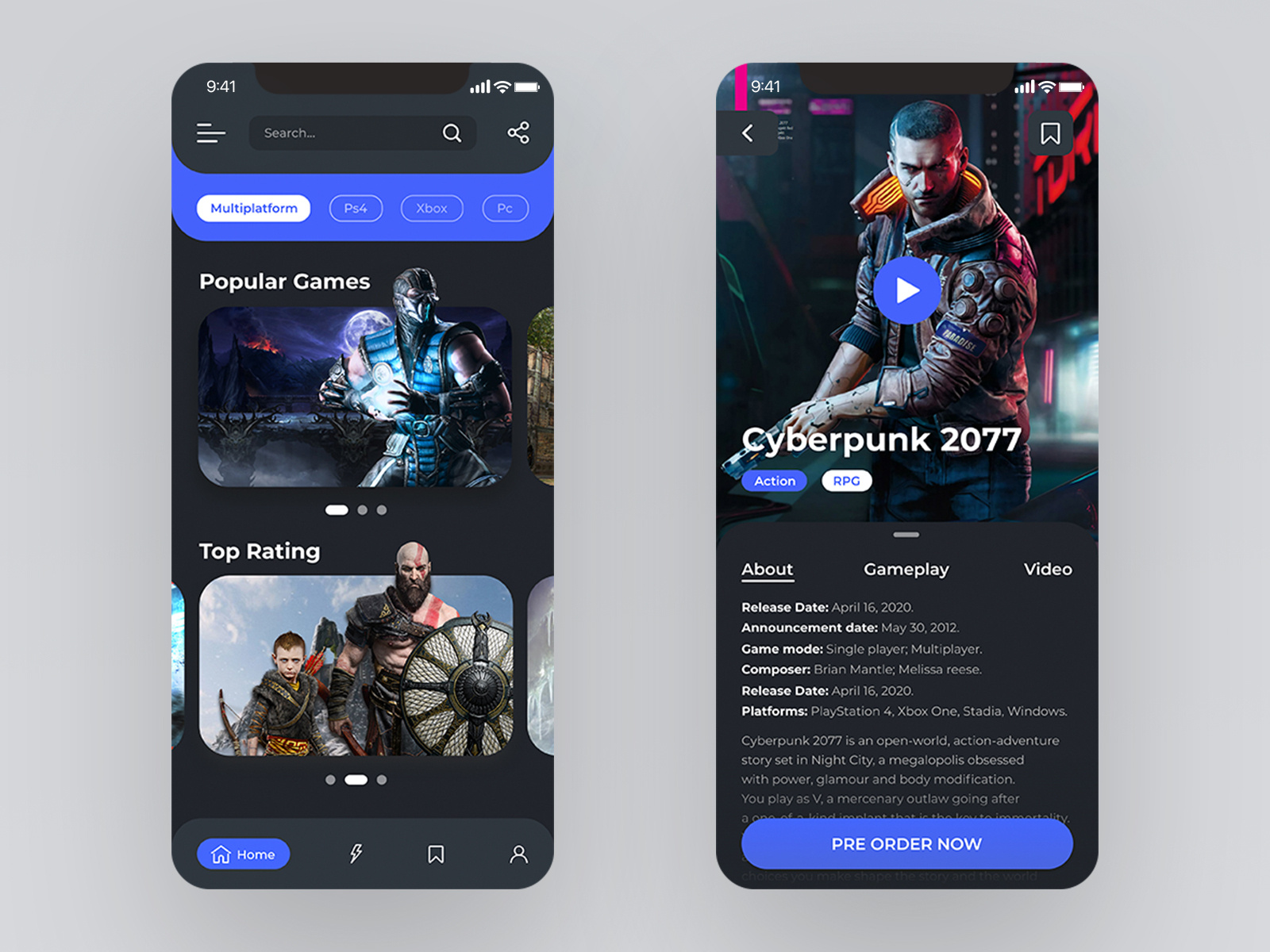 Video Game Store App by Artyom Bukharov on Dribbble