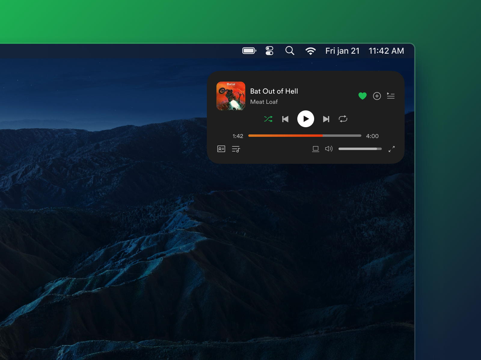 Spotify Mac Widget By Heiddi On Dribbble