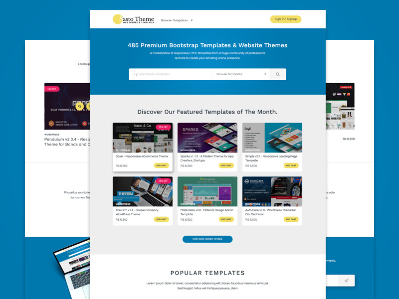 Digital marketplace theme design for SastoTheme. by Sagar Shakya on ...