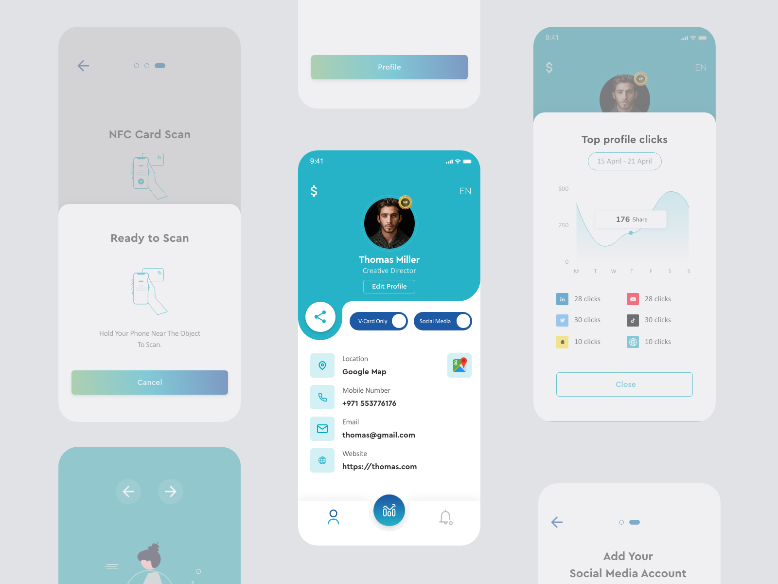 Profile App by Sajeerali on Dribbble