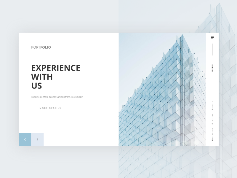 Minimal Home Page Banner by Sajeerali on Dribbble