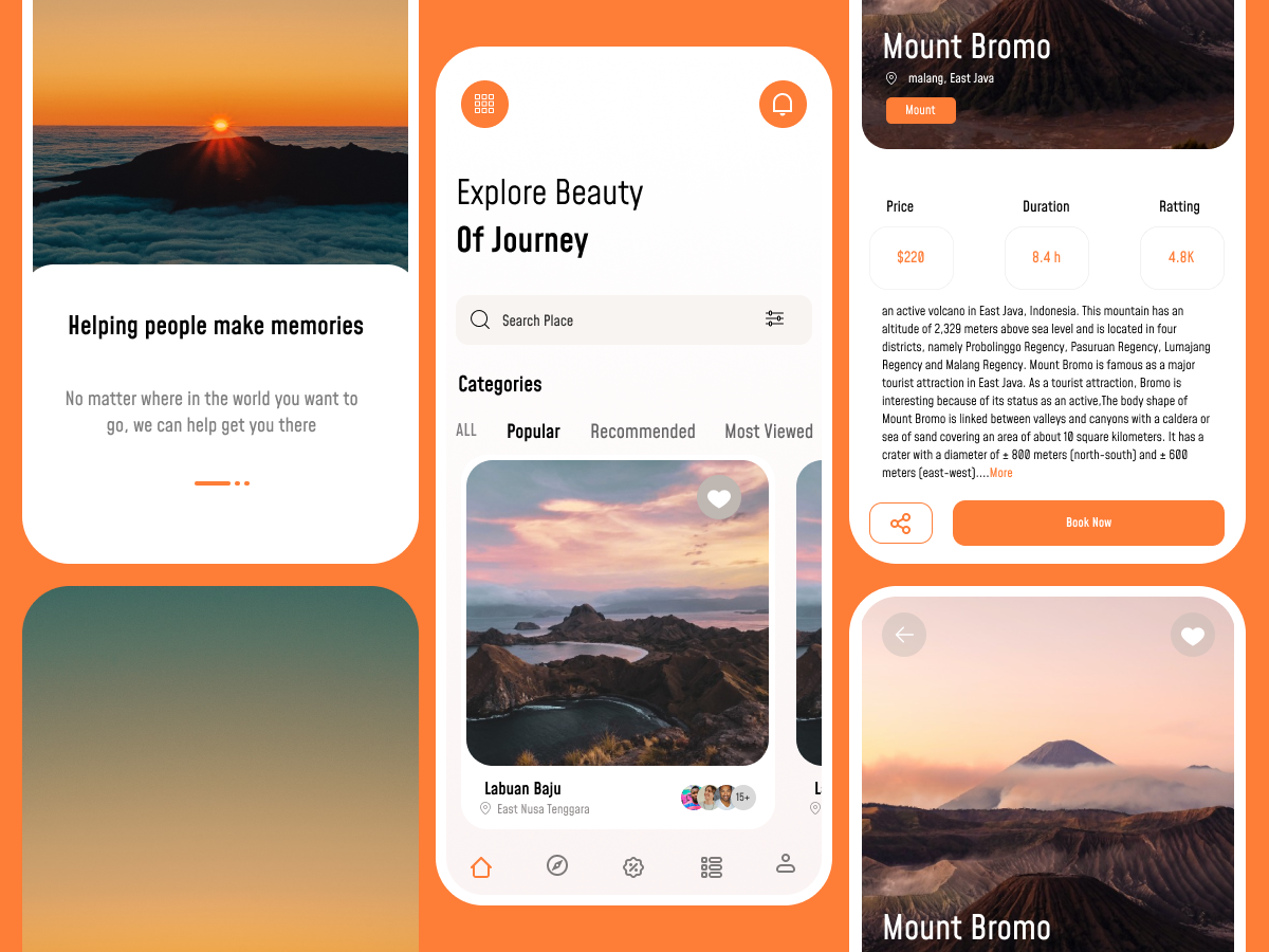 Traveler Mobile App by abukhalidstudio on Dribbble