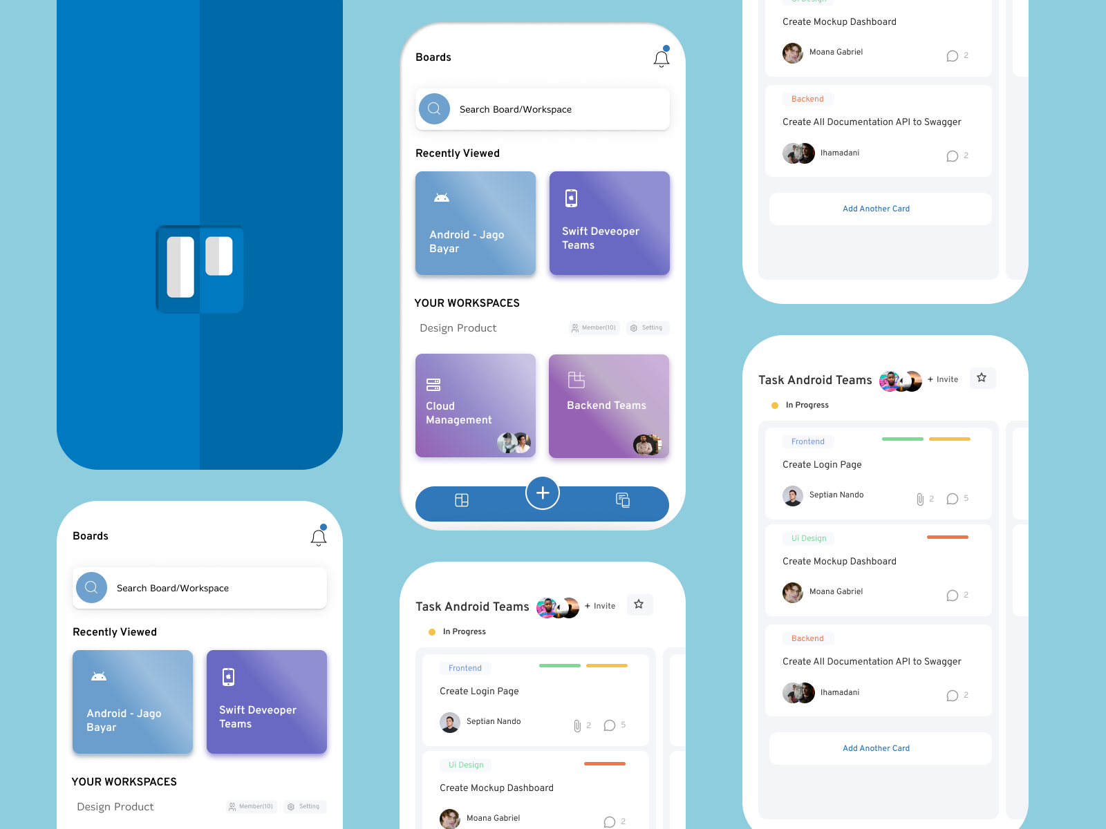 Trello Dashboard Redesign Mobile App by abukhalidstudio on Dribbble