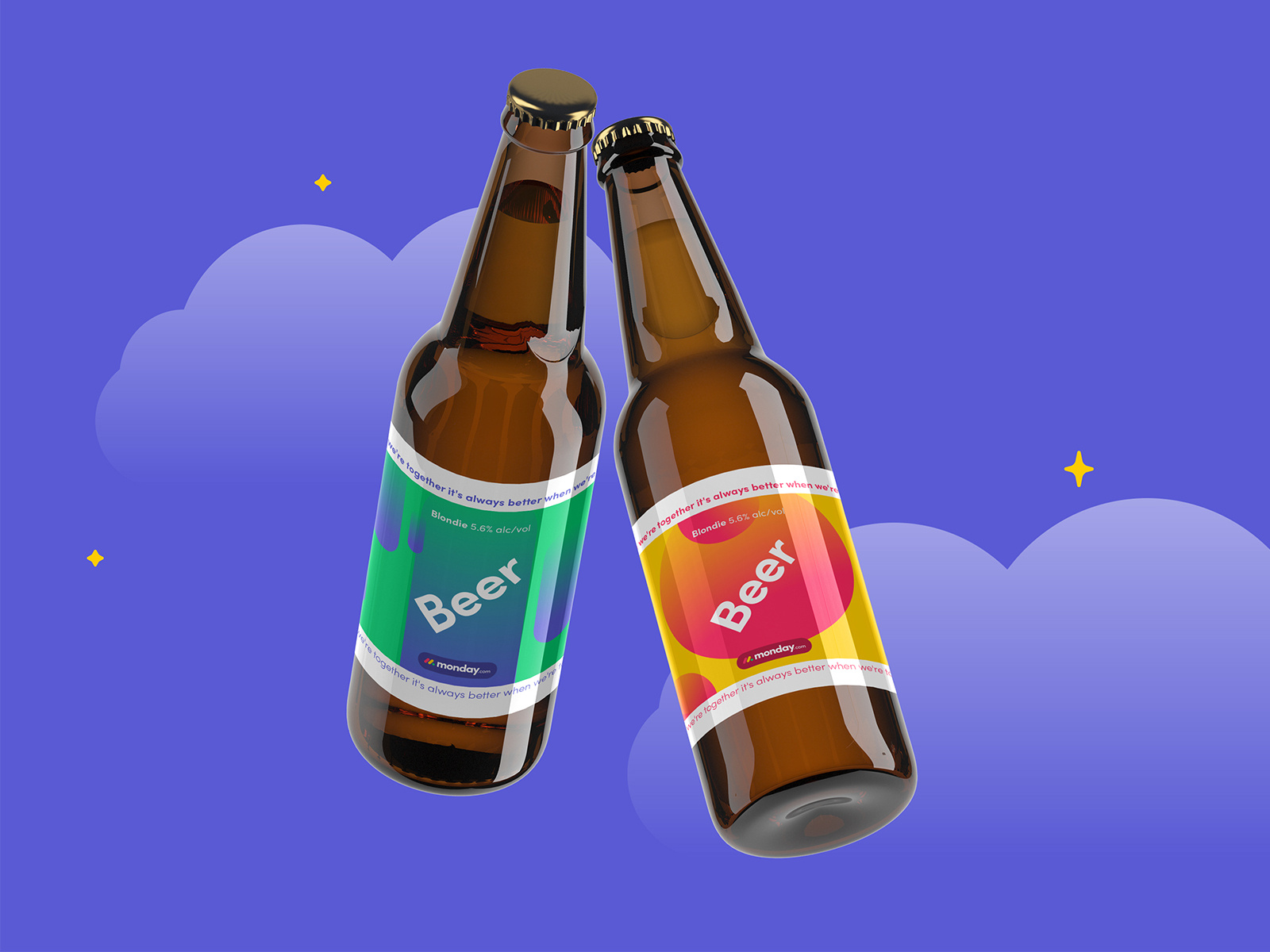 monday beer by Yael Feldman for monday.com on Dribbble