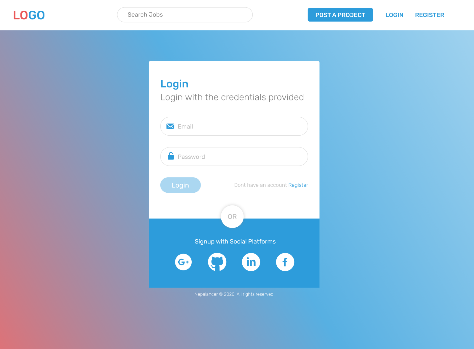 Login Page design by suraj on Dribbble