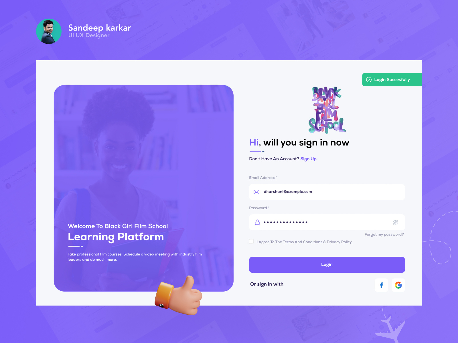 Login UI by Sandip karkar on Dribbble
