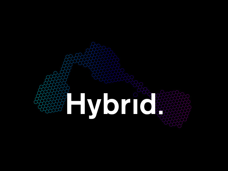Hybrid logo by David Scott on Dribbble
