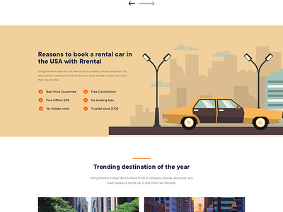 Car Rental Landing Page by Shahria Hossain for Prelook Studio on Dribbble