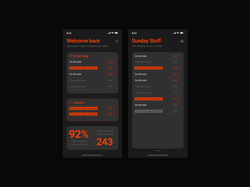 Reminders App - iPhone UI by Arev on Dribbble
