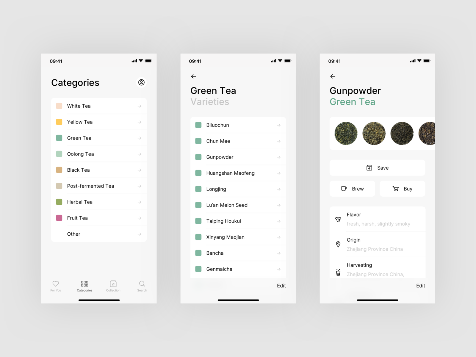 Tea App - Explore Tea by Marcel Bechler on Dribbble