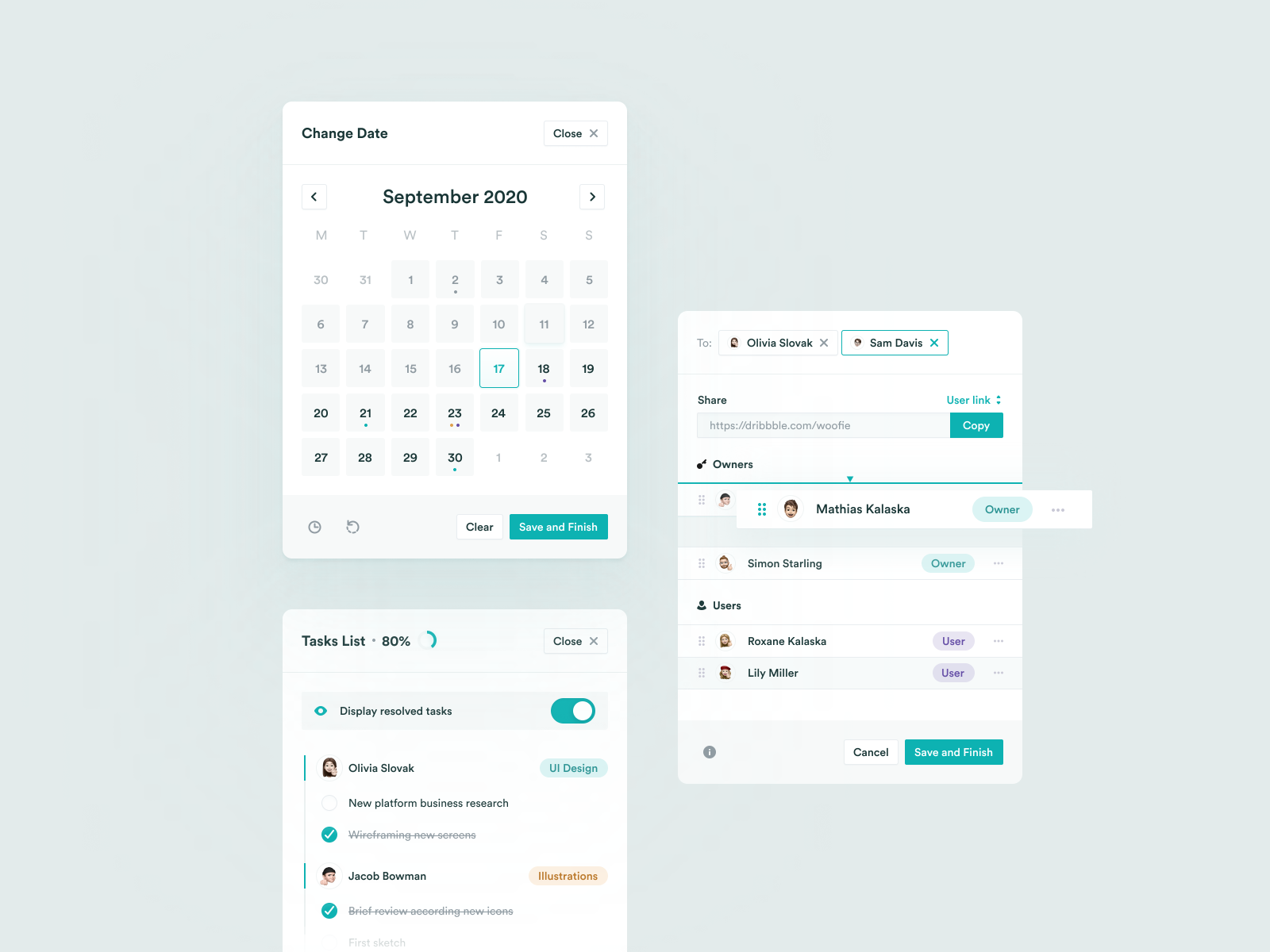 Management Dropdowns by Jakub Szewczyk for widelab on Dribbble