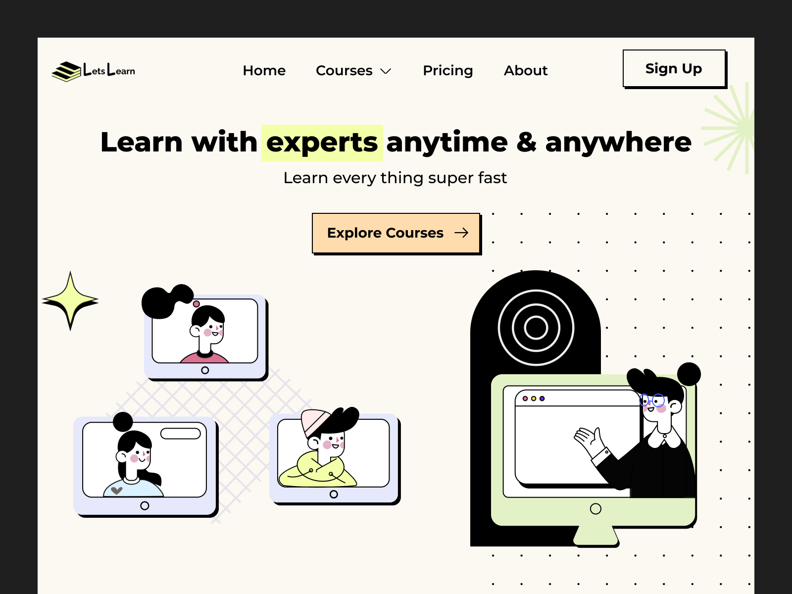 Online Courses Landing by Marjan on Dribbble