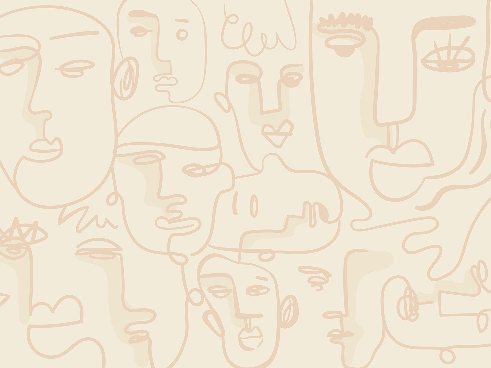 Elegant Line Art | Abstract Face Background by rawpixel.com for ...