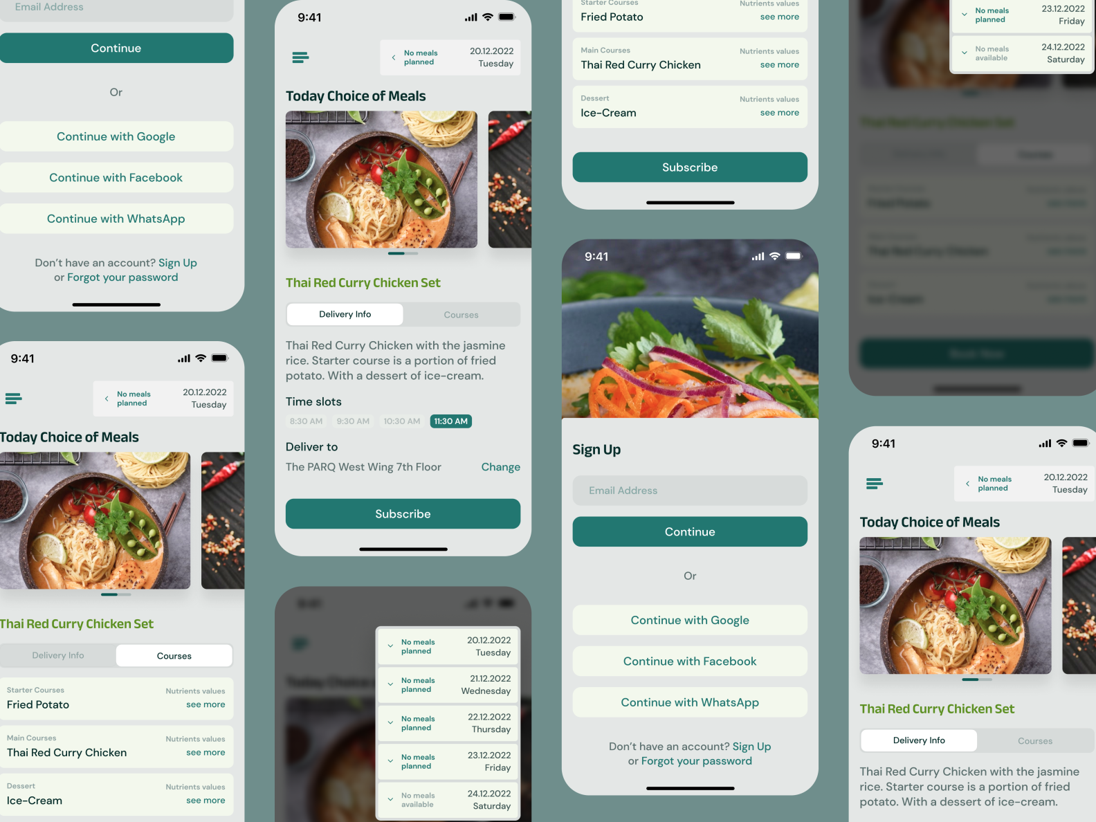 iOS Lunch box dilivery app by Nyan Lin Maung on Dribbble
