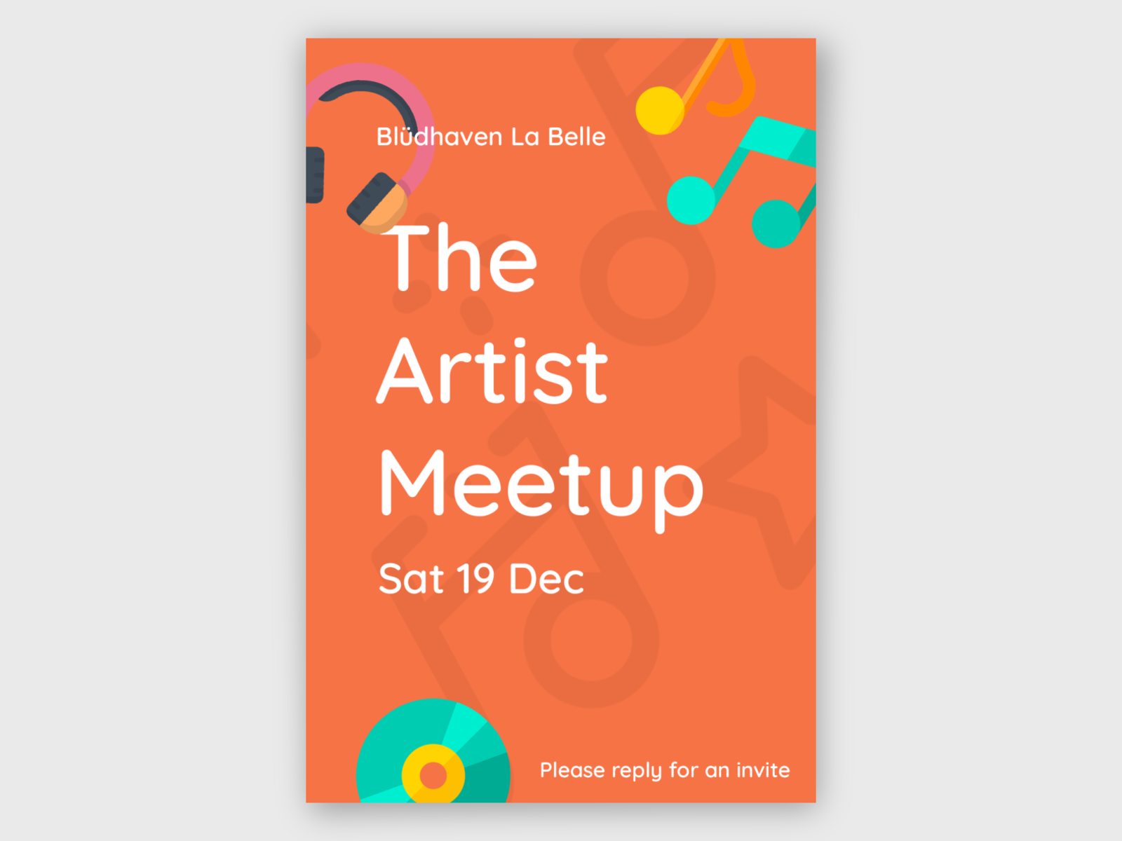 Music Artist Meetup Poster by Renasnce Studios on Dribbble