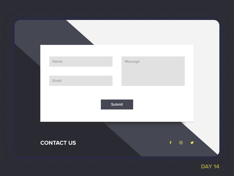 Daily UI Challenge: Day 14 - Contact Form UI by Mayur Kshirsagar on ...