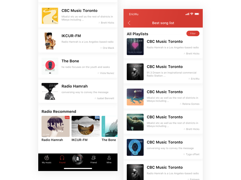 Netease Music Redesign by Eric Wu on Dribbble