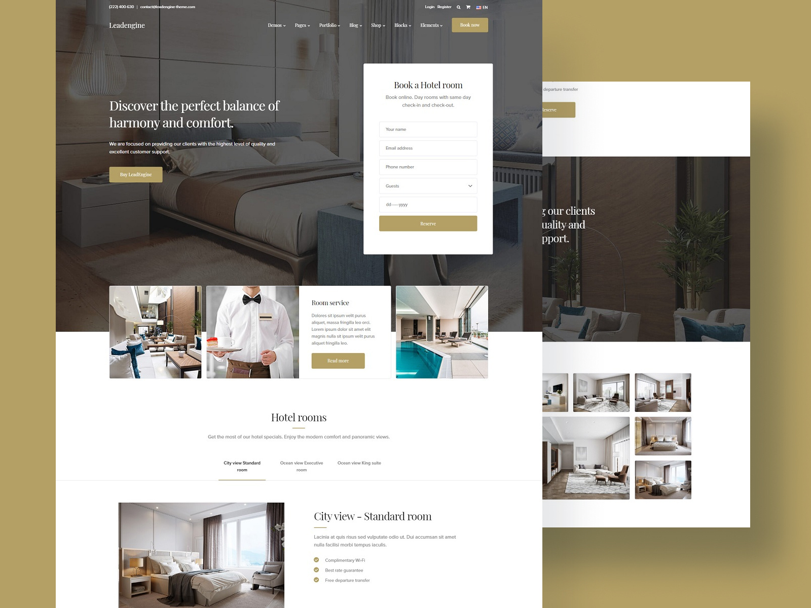 Hotel by KeyDesign Themes on Dribbble