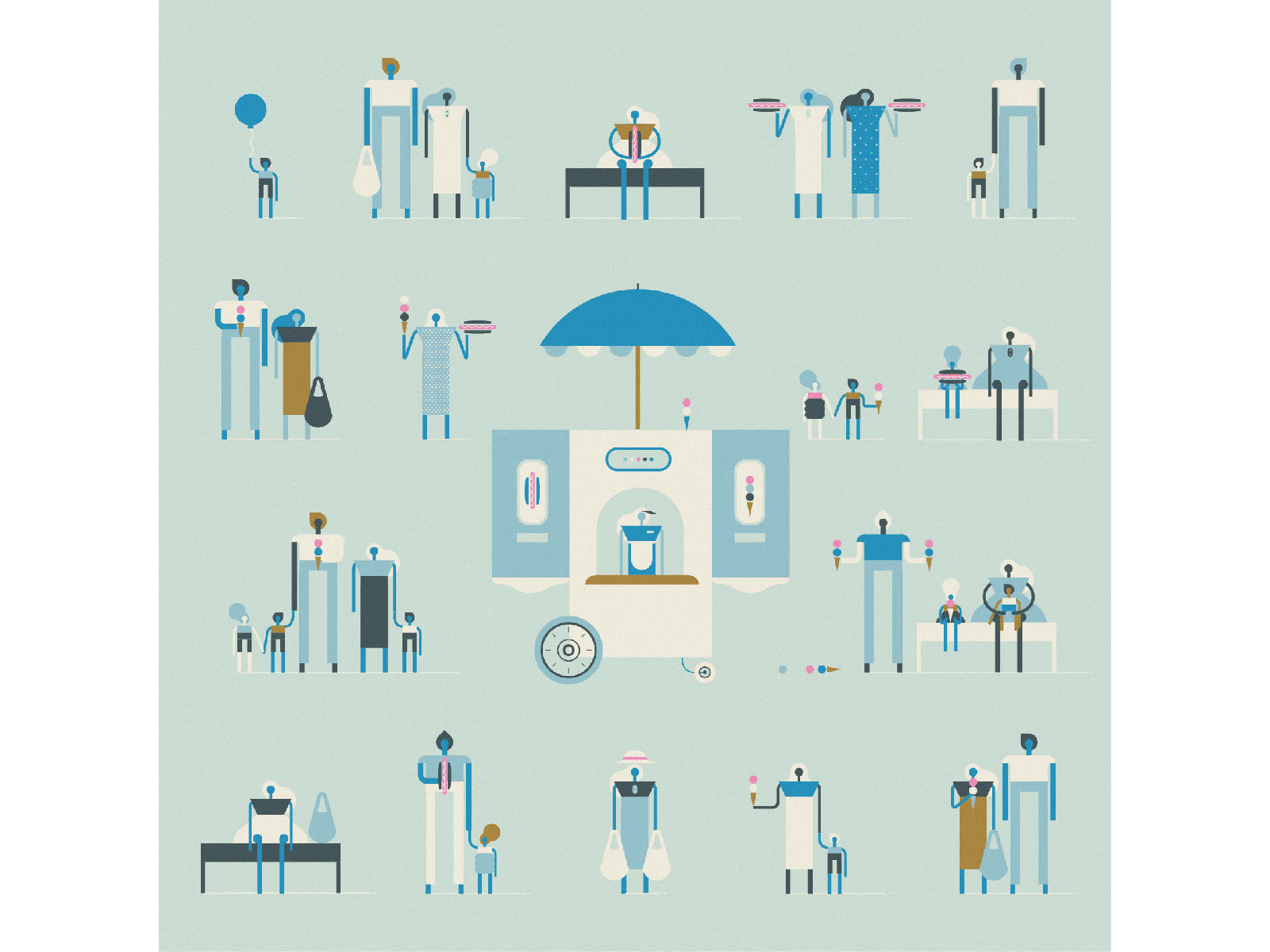 Blue People by Ahn Na Yi on Dribbble