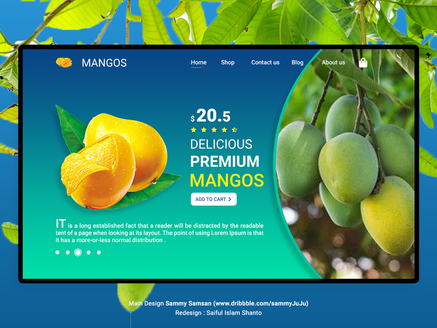 Mango Landing Page - Redesign by Saiful Islam Shanto on Dribbble