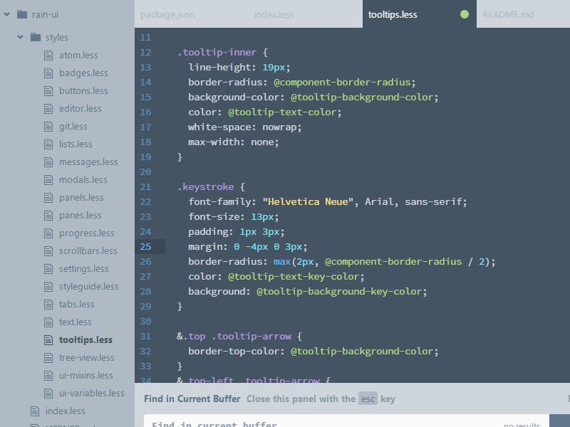 Rain Ui For Atom By Nick Pfisterer On Dribbble
