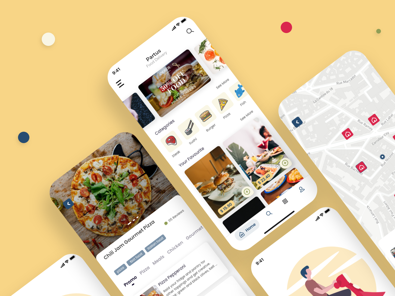 Partus Delivery UI Kit by Onur Kuru on Dribbble