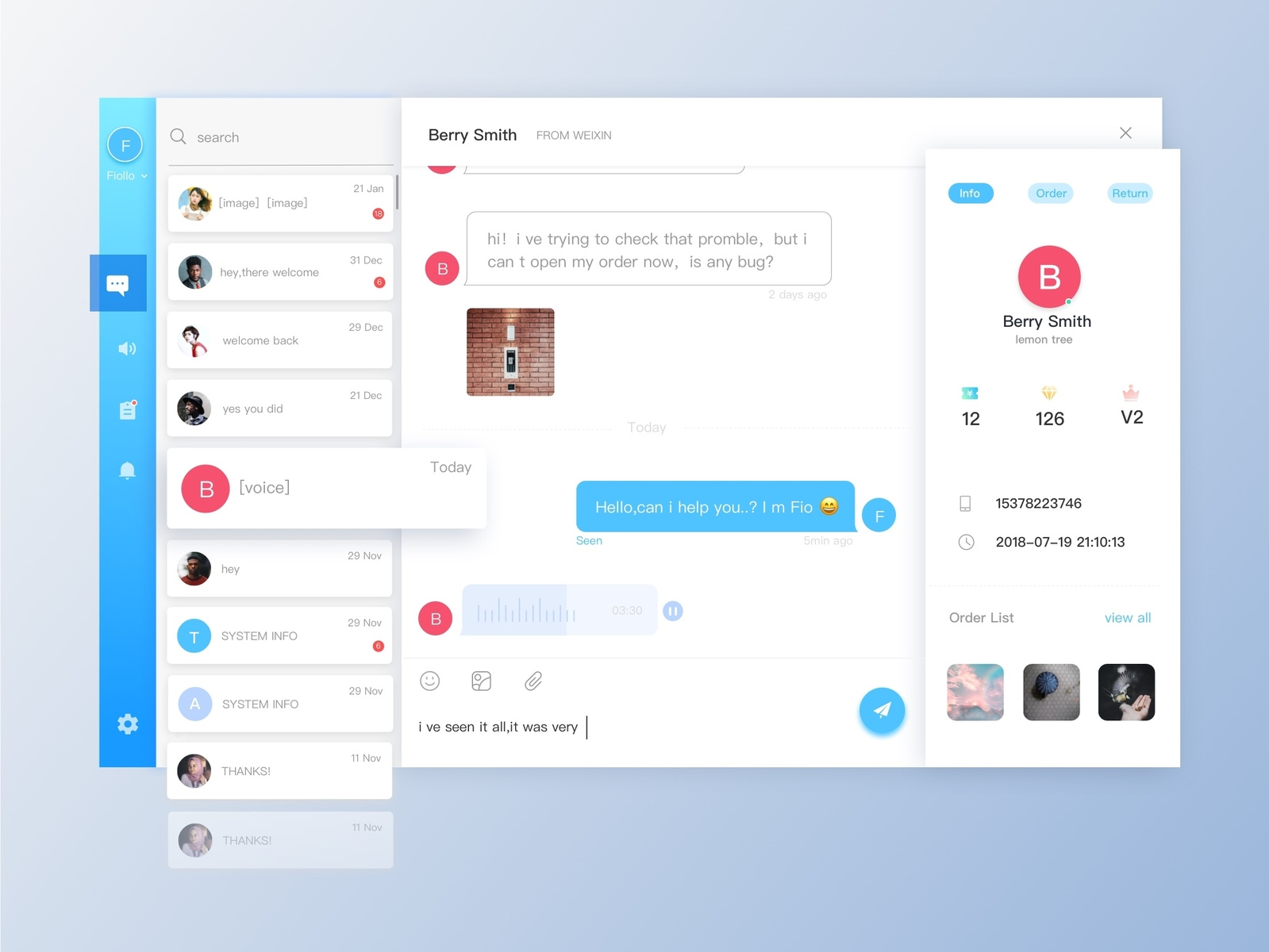 IM message by KAI.GONG on Dribbble