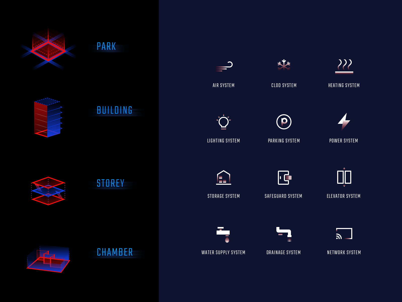 Building management system icons by Kosyou on Dribbble