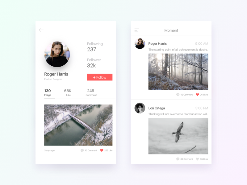 Personal Center by Monphy Wang on Dribbble