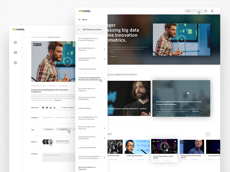 Webcasting Platform by Ty Pearce for Malvah Studio on Dribbble