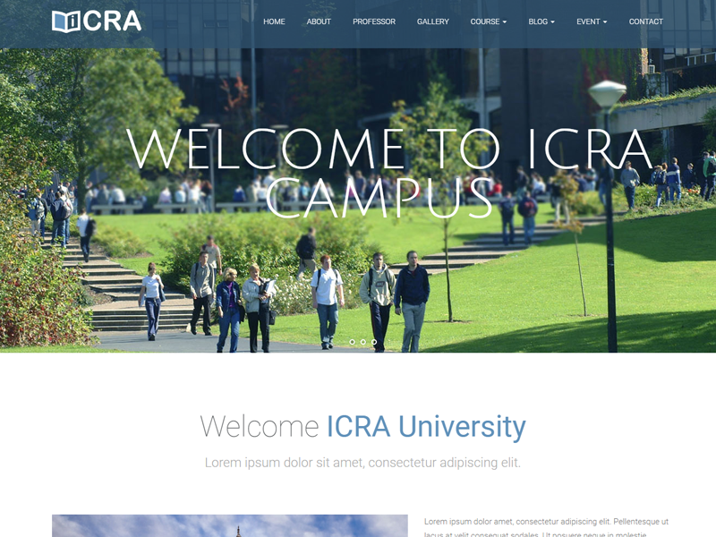Icra Education Onepage HTML Template by Md Suzon Mia on Dribbble