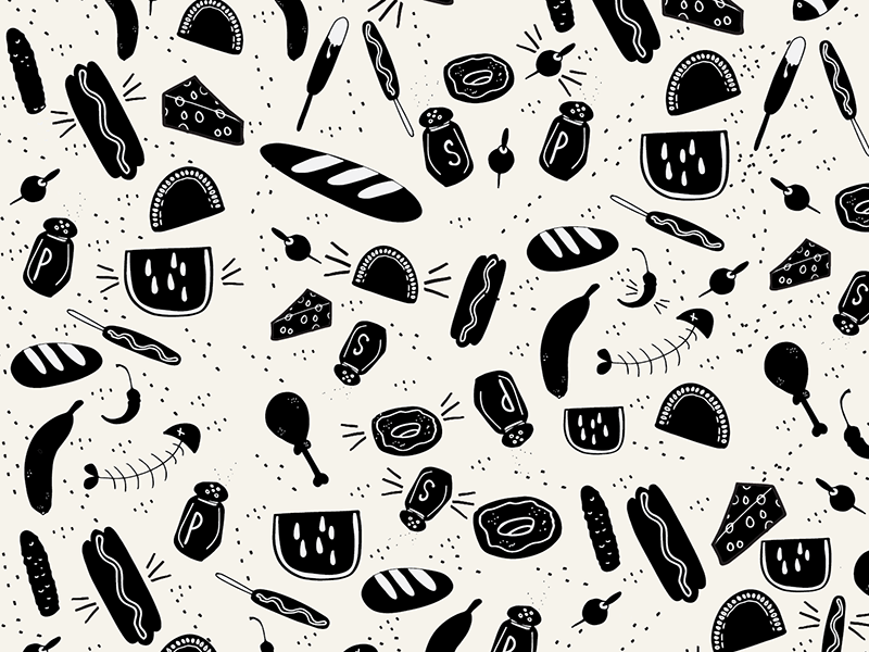 Food Pattern by Yuli Scheidt on Dribbble