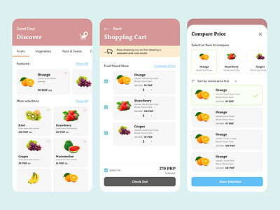 Shopping Cart App UI by Jin Dizon on Dribbble
