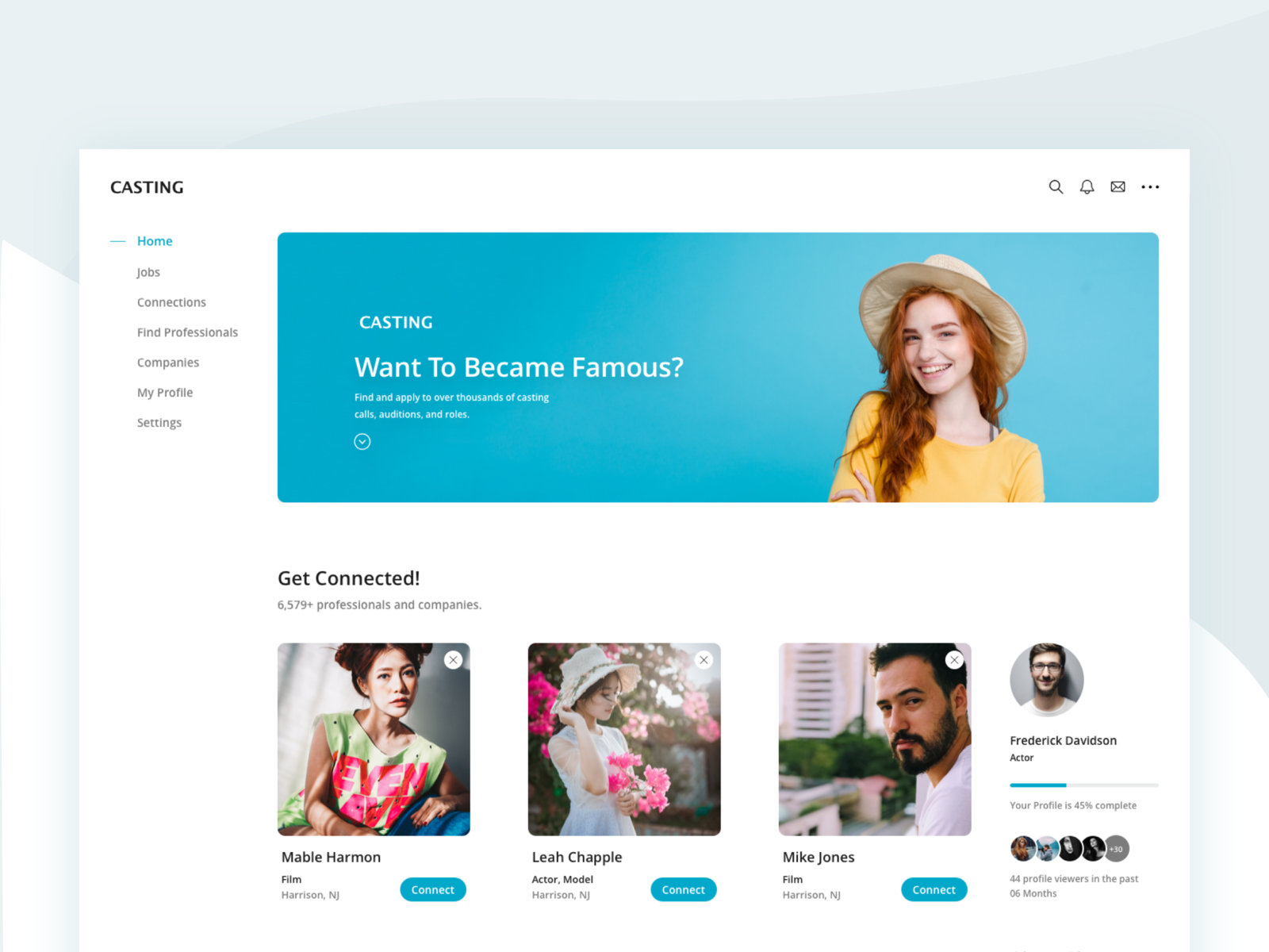 Casting Website by Aleena on Dribbble