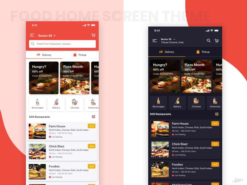 Food App Design by Abhishek Sekhri on Dribbble