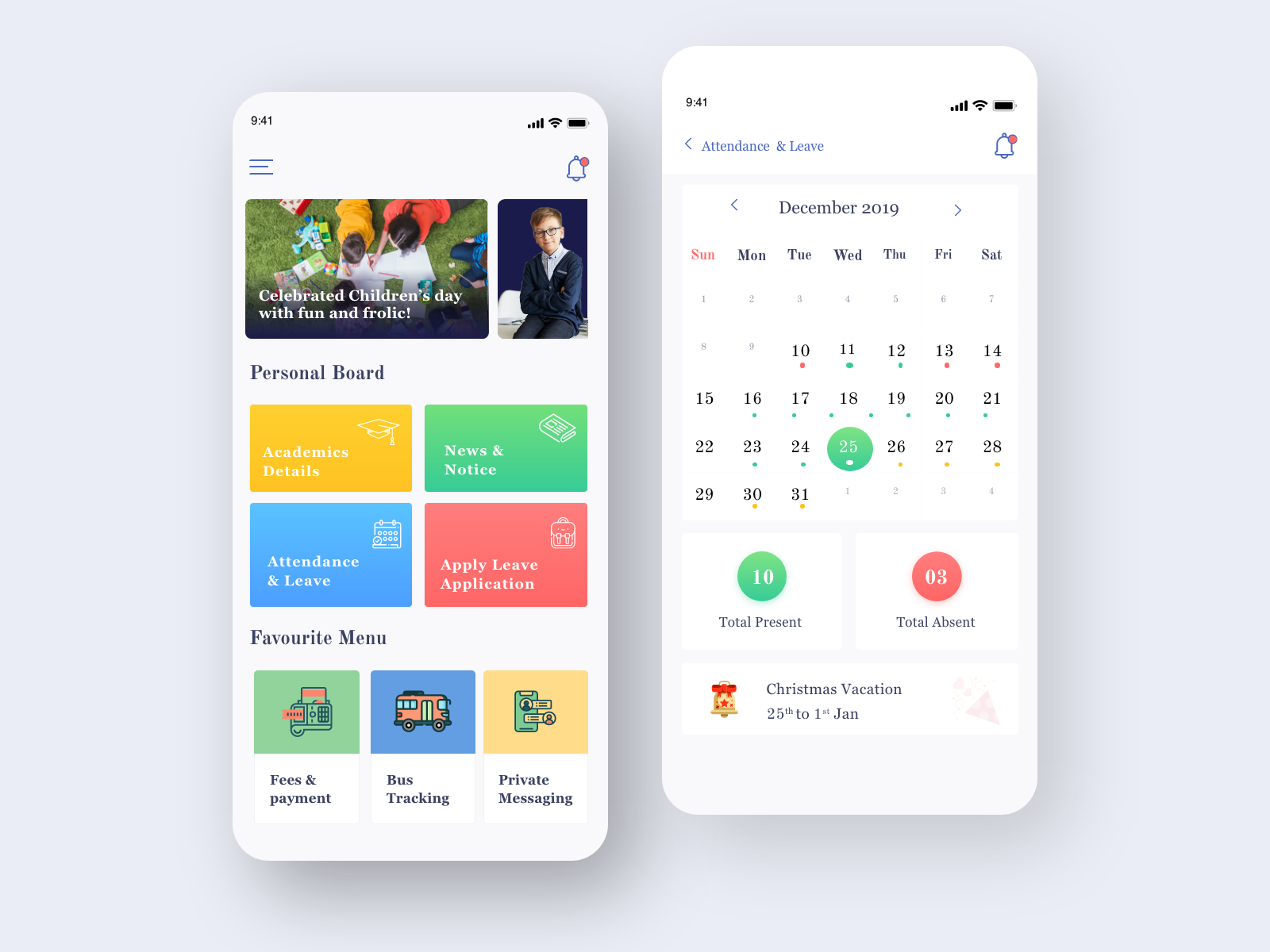 School app for parents and children by Mojammel Hoque on Dribbble