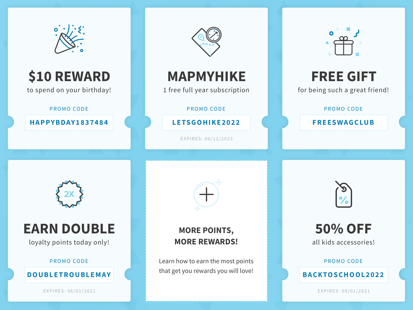 Reward Cards for Online Loyalty Program by Jessica Martins on Dribbble