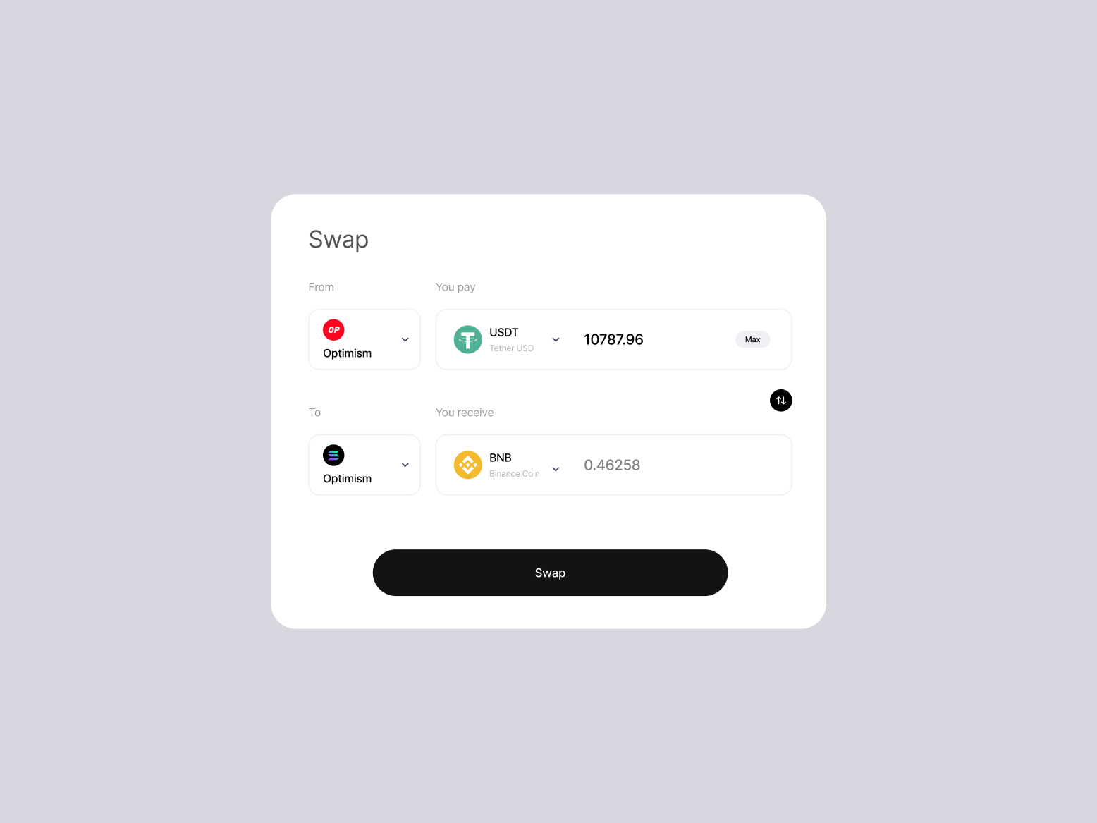 Web3 DEX Swap UI Concept by Hannah Han for OKD_Web3_Design on Dribbble