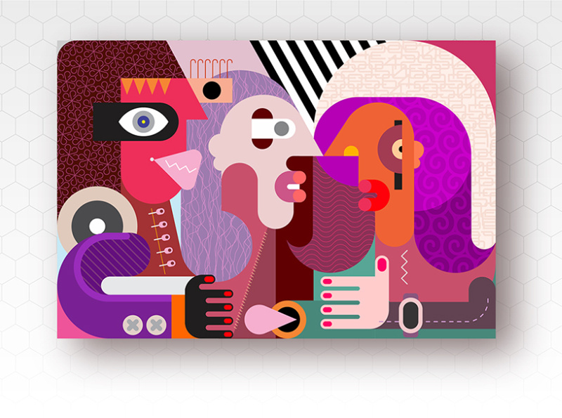 Three People Vector Illustration By Danjazzia On Dribbble