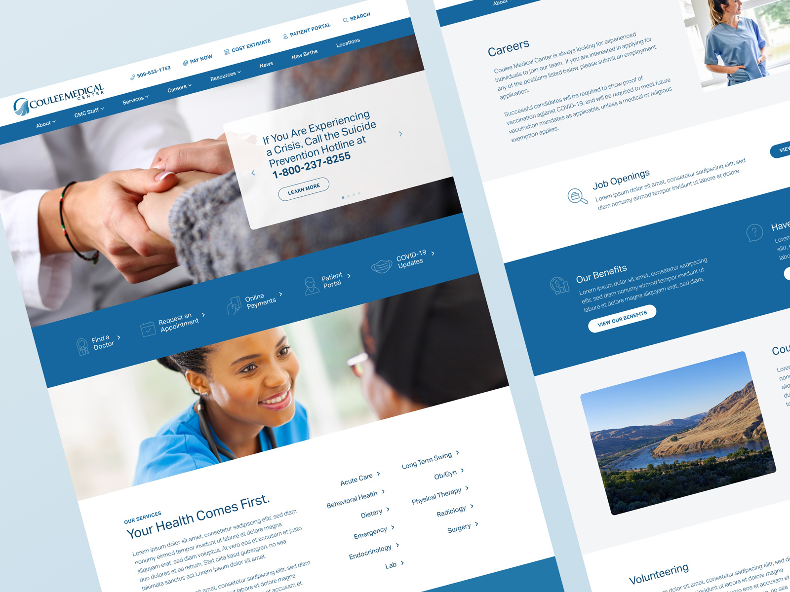 Coulee Medical Center - Web Design by Kameron Simpson on Dribbble