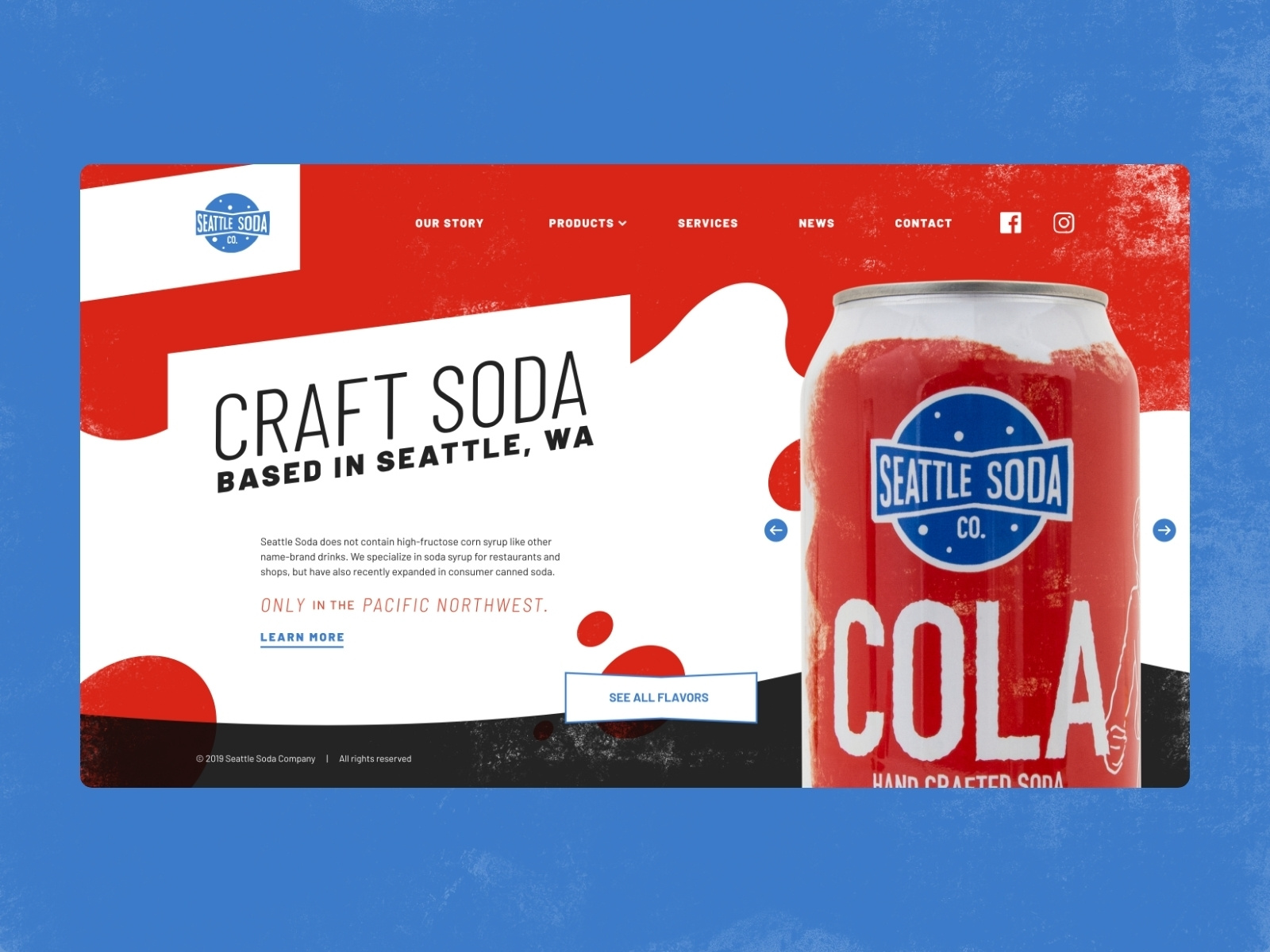 Seattle Soda Company - Unused Web Design by Kameron Simpson on Dribbble