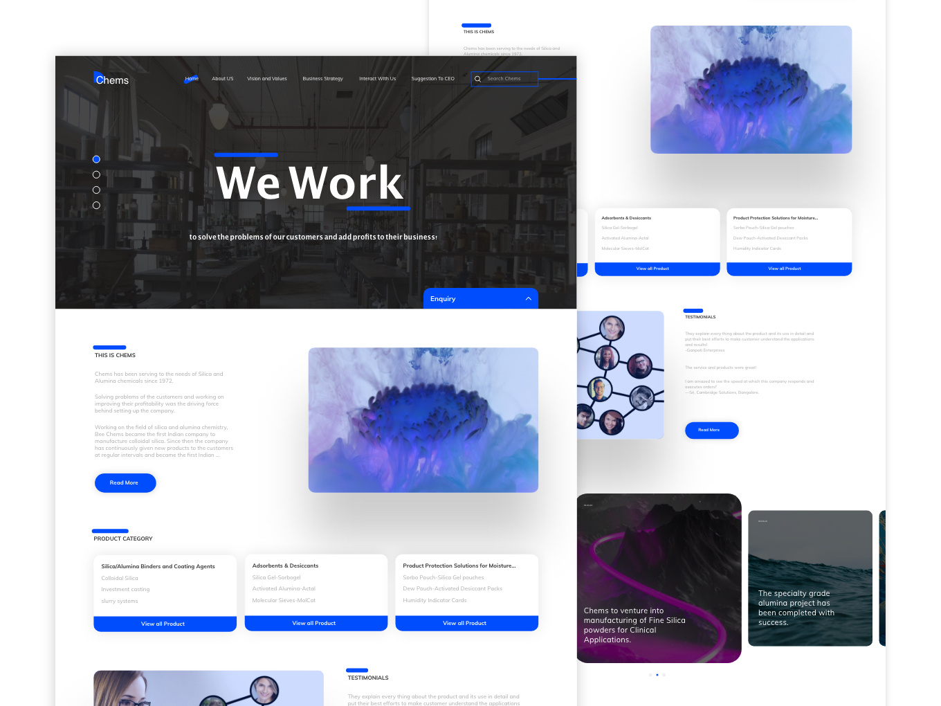 Chems Website Design by Chintoo Bhagat on Dribbble