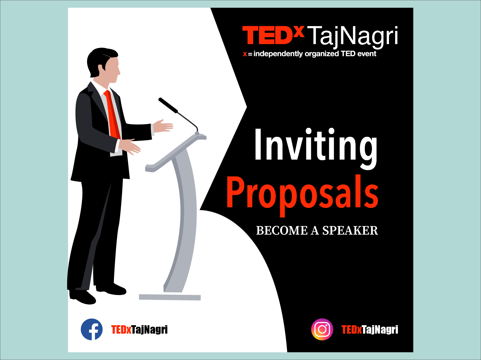 Inviting Proposals - TEDx TajNagri by Avinash Singh on Dribbble