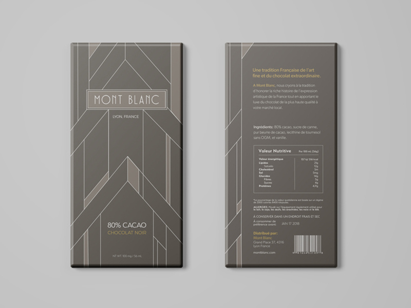 Mont Blanc Chocolate Package Design by Stacie Kotschwar on Dribbble
