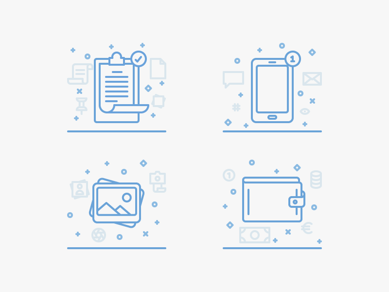 Monochrome Icons 1/3 by Ümit Can Evleksiz on Dribbble