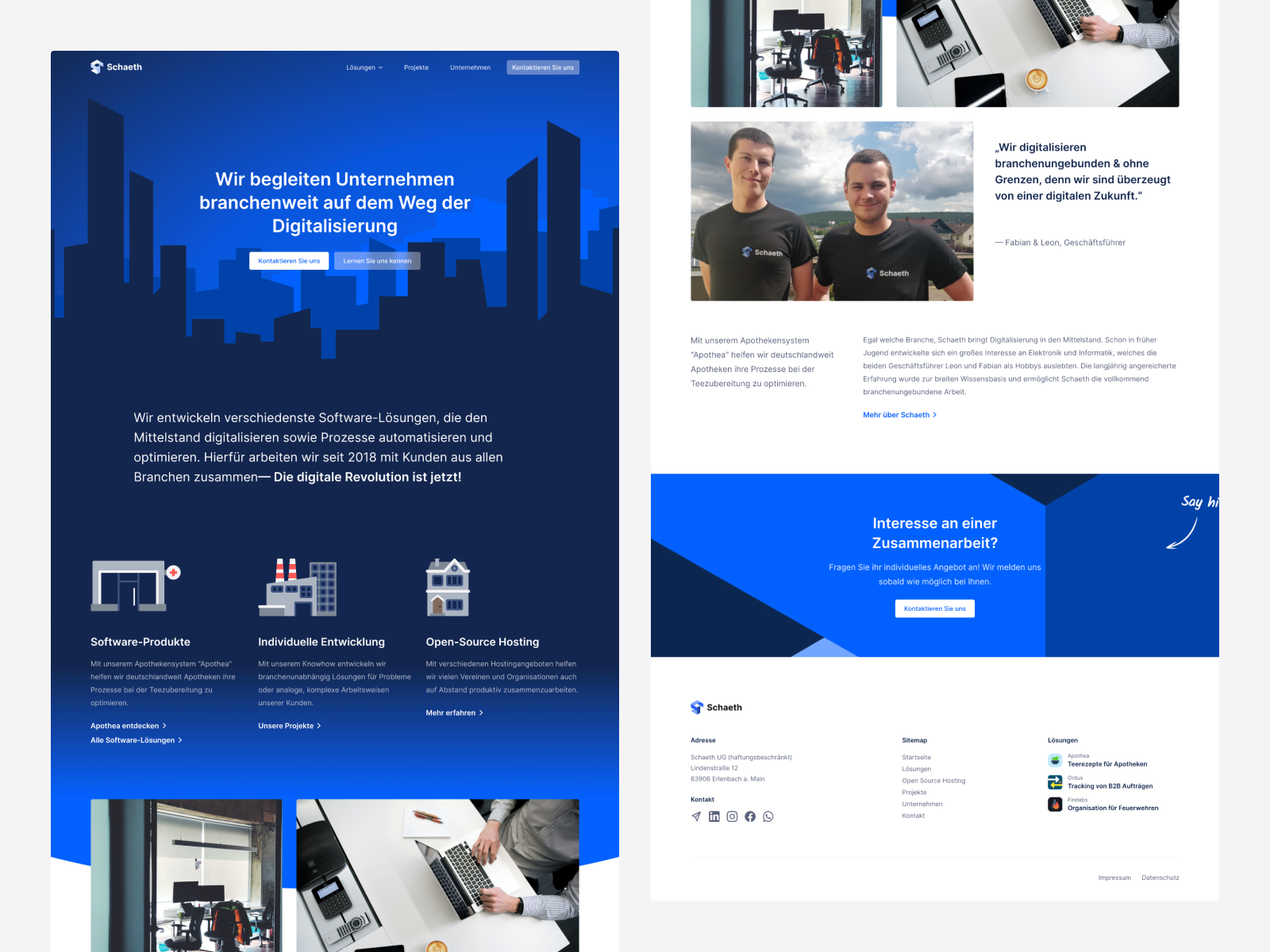 Homepage for Development Agency by Florentin Walter for coralic on Dribbble