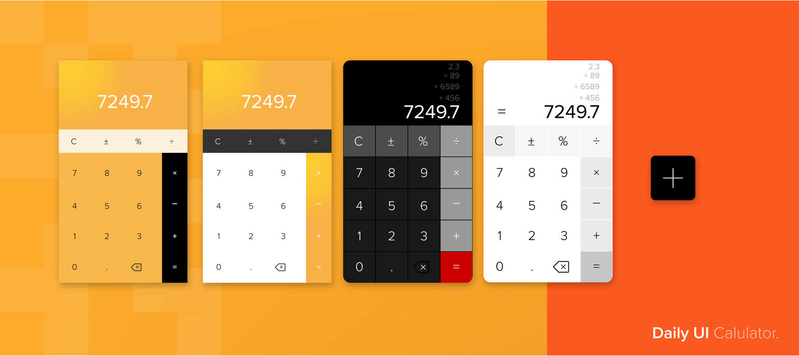 Calculator UI by habibullah on Dribbble