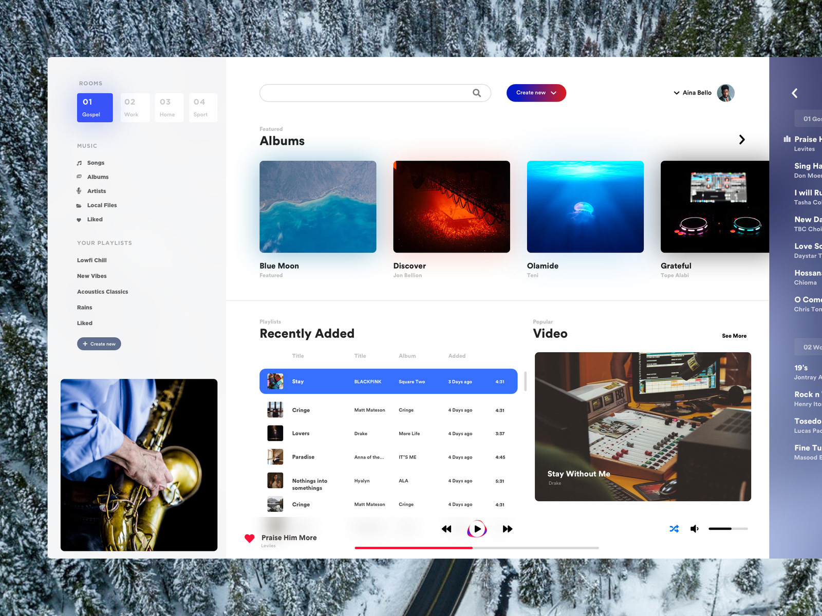 Music DashBoard Exploration by Emmanuel Omole on Dribbble