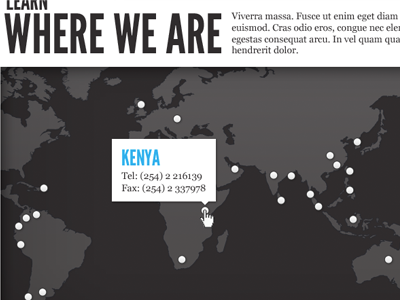 Office Locator Map by Nic Stauber on Dribbble