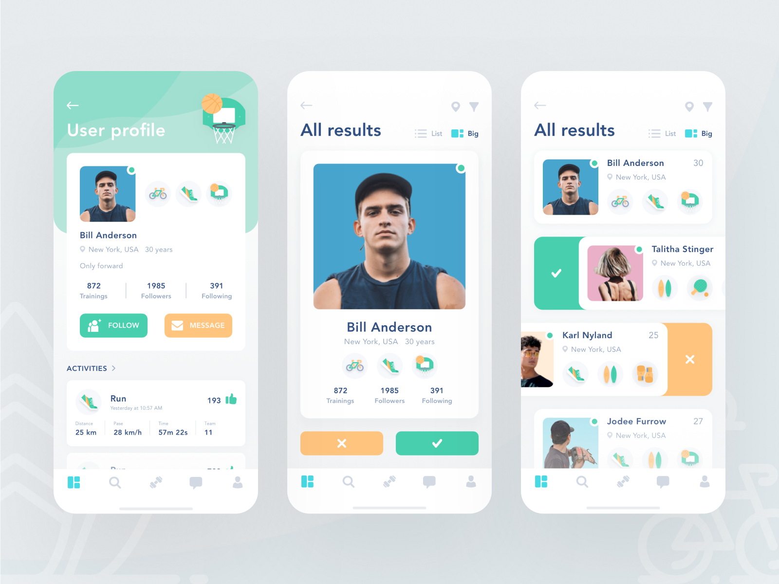 Mobile app by Anastasia on Dribbble
